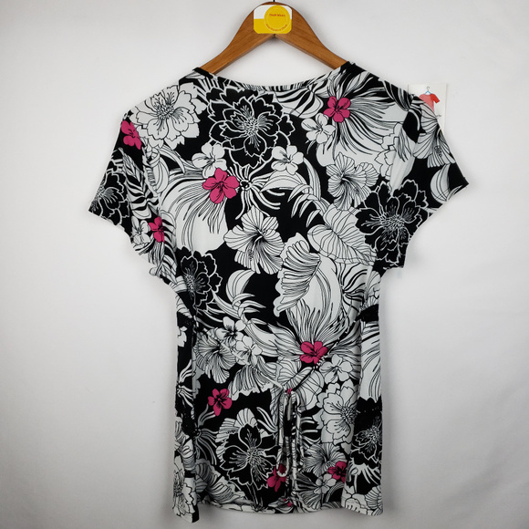 Studio Donatella | Tops | Studio Donatella Womens Blouse Vneck Floral ...